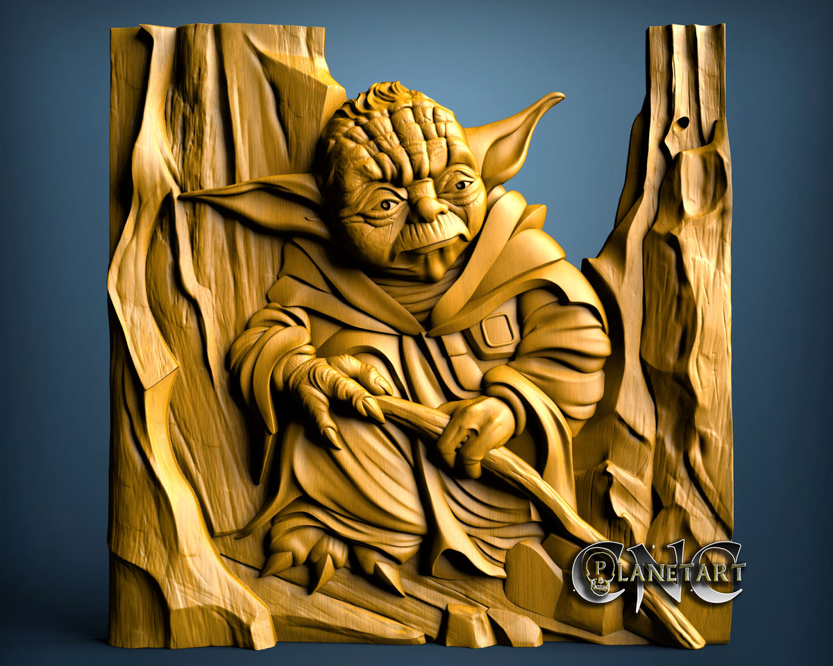 Yoda, 3D STL Model 11497 – Cnc Planet Art