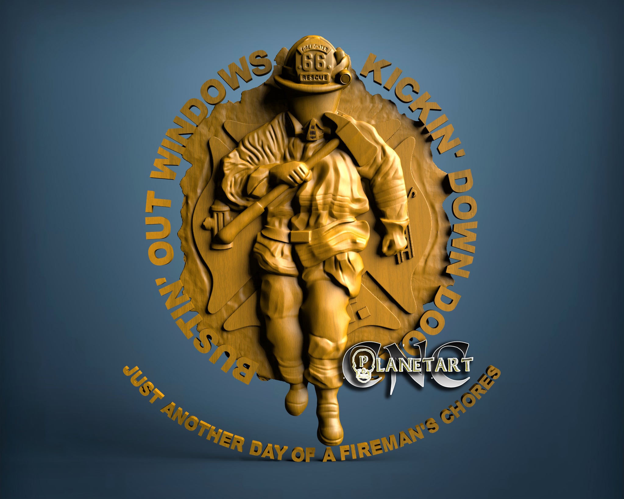 Fireman V2, 3D STL Model 10040 – Cnc Planet Art