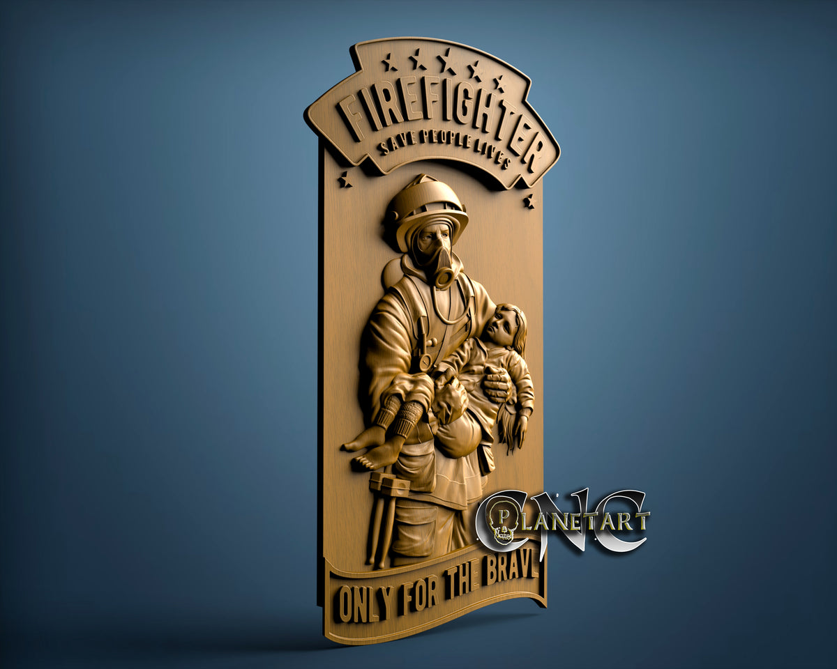 Firefighter, 3D STL Model 10067 – Cnc Planet Art