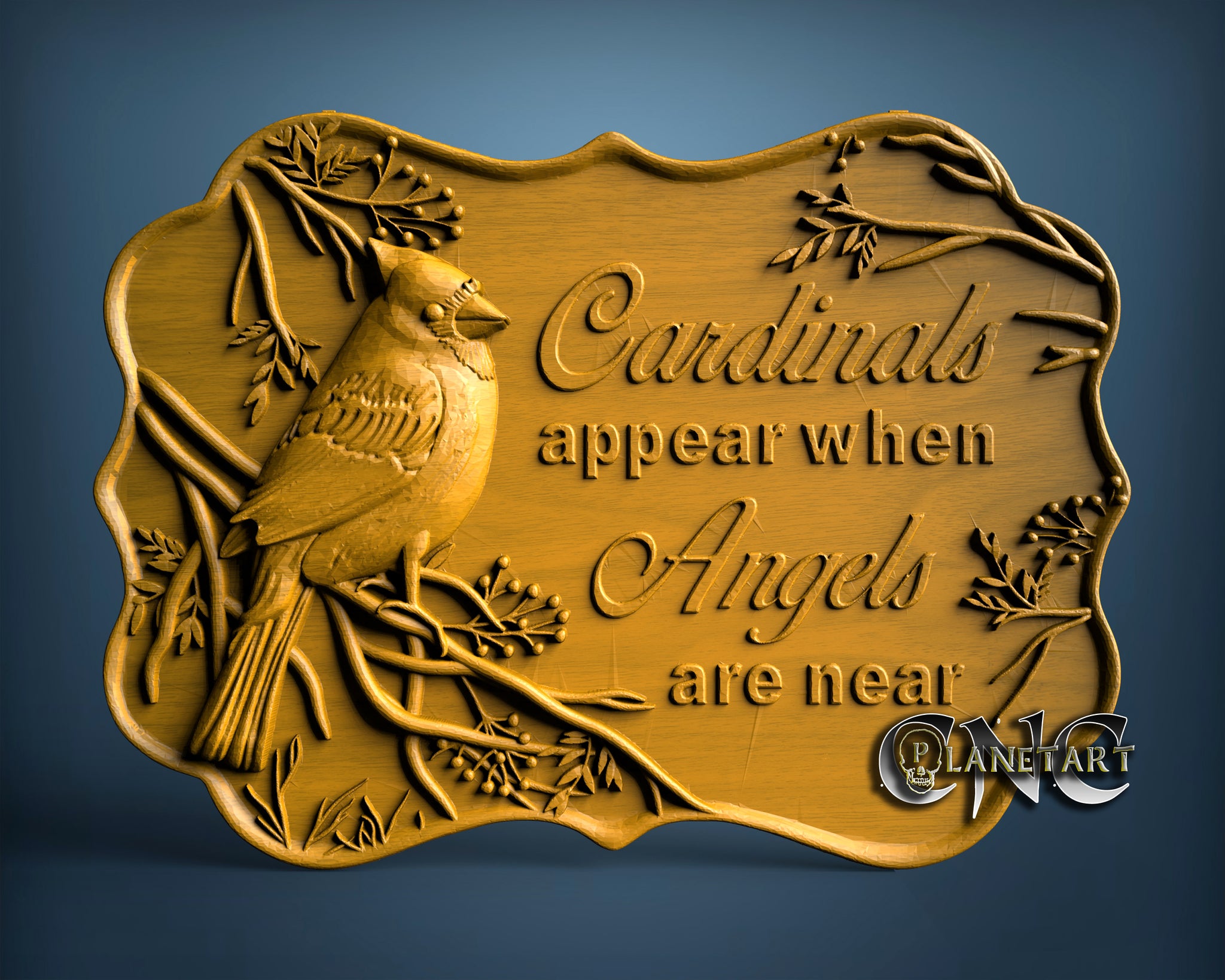 Cardinal Angel, 3D STL Model 10224 – Cnc Planet Art