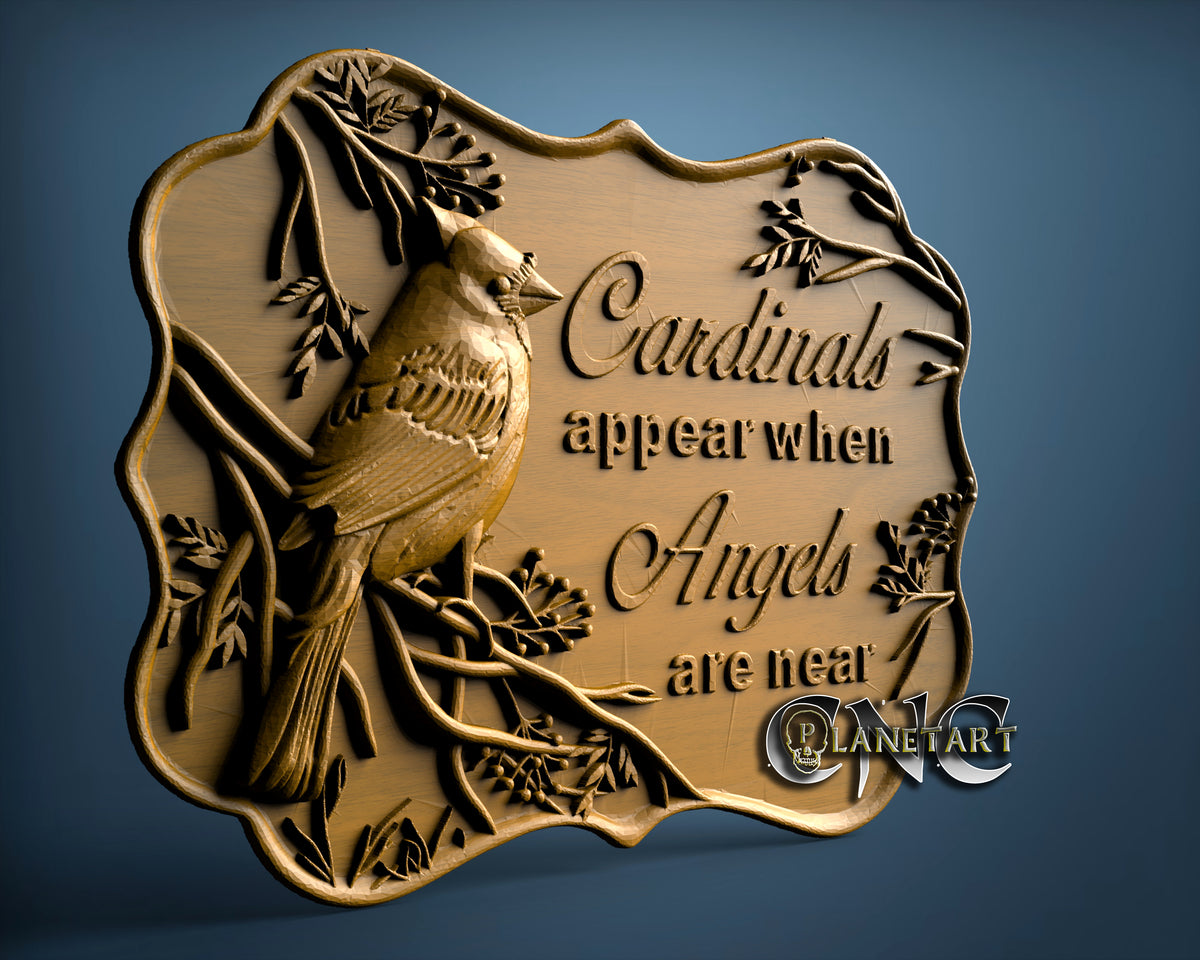 Cardinal Angel, 3D STL Model 10224 – Cnc Planet Art