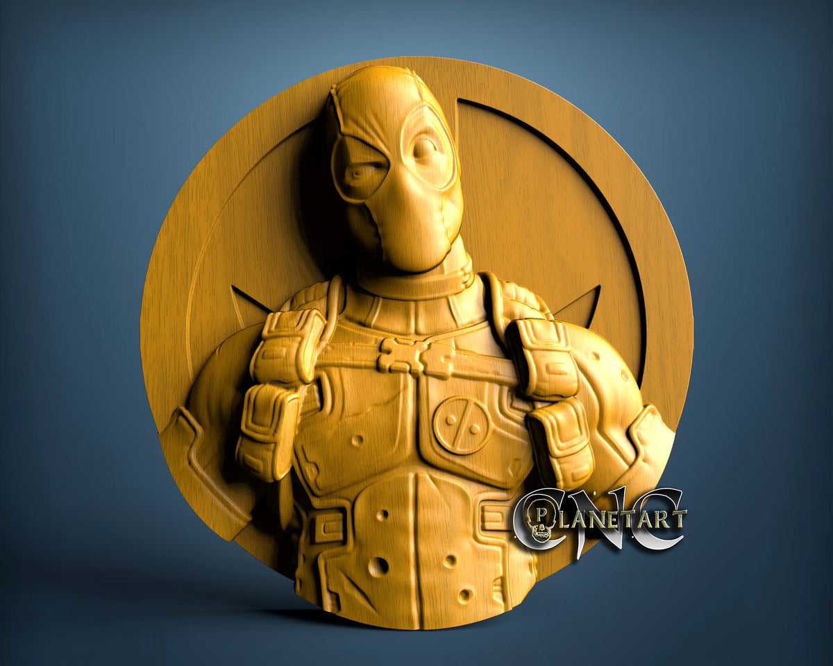 Deadpool, 3D STL Model 10306 – Cnc Planet Art