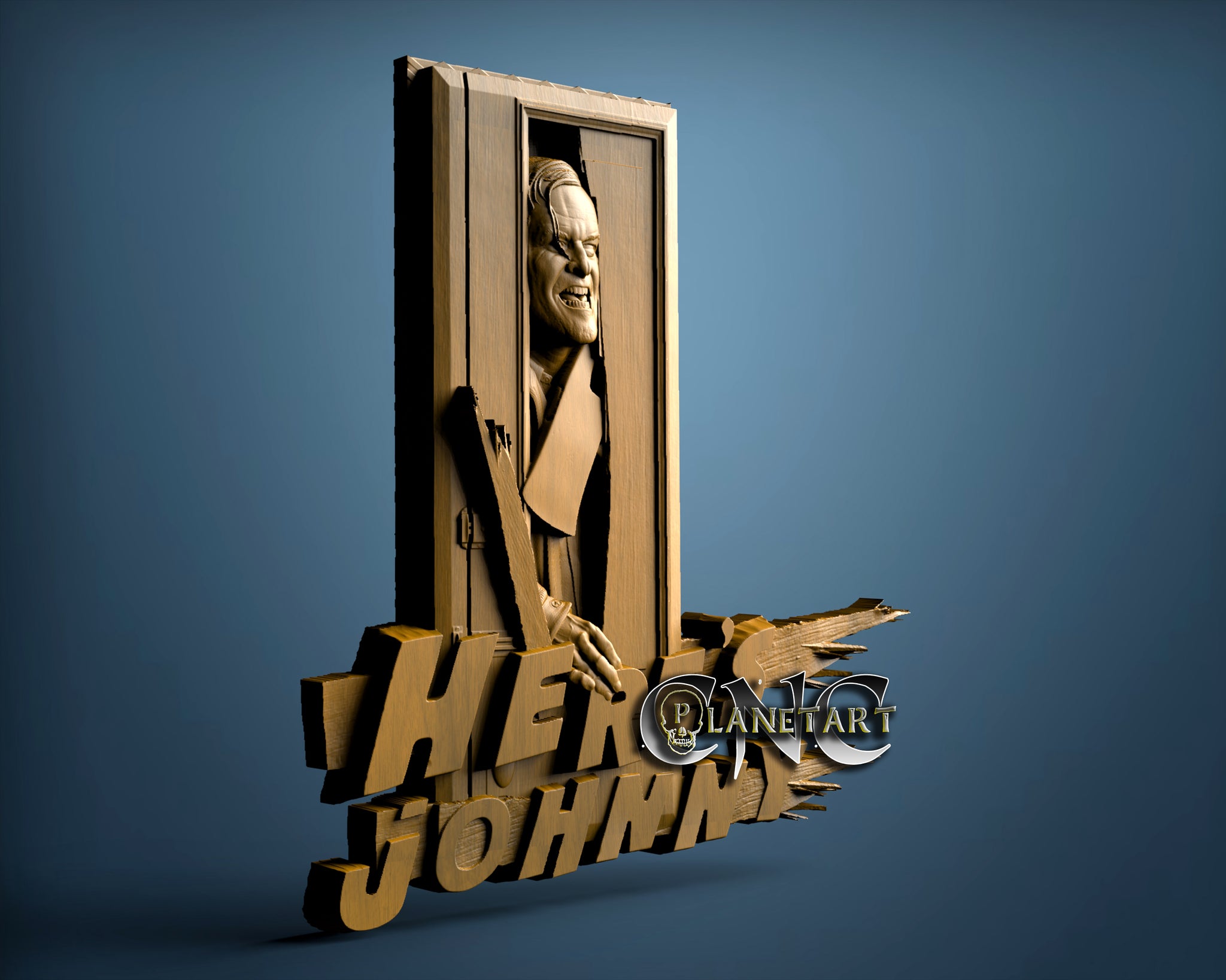 Here's Johnny, 3D STL Model 10309 – Cnc Planet Art