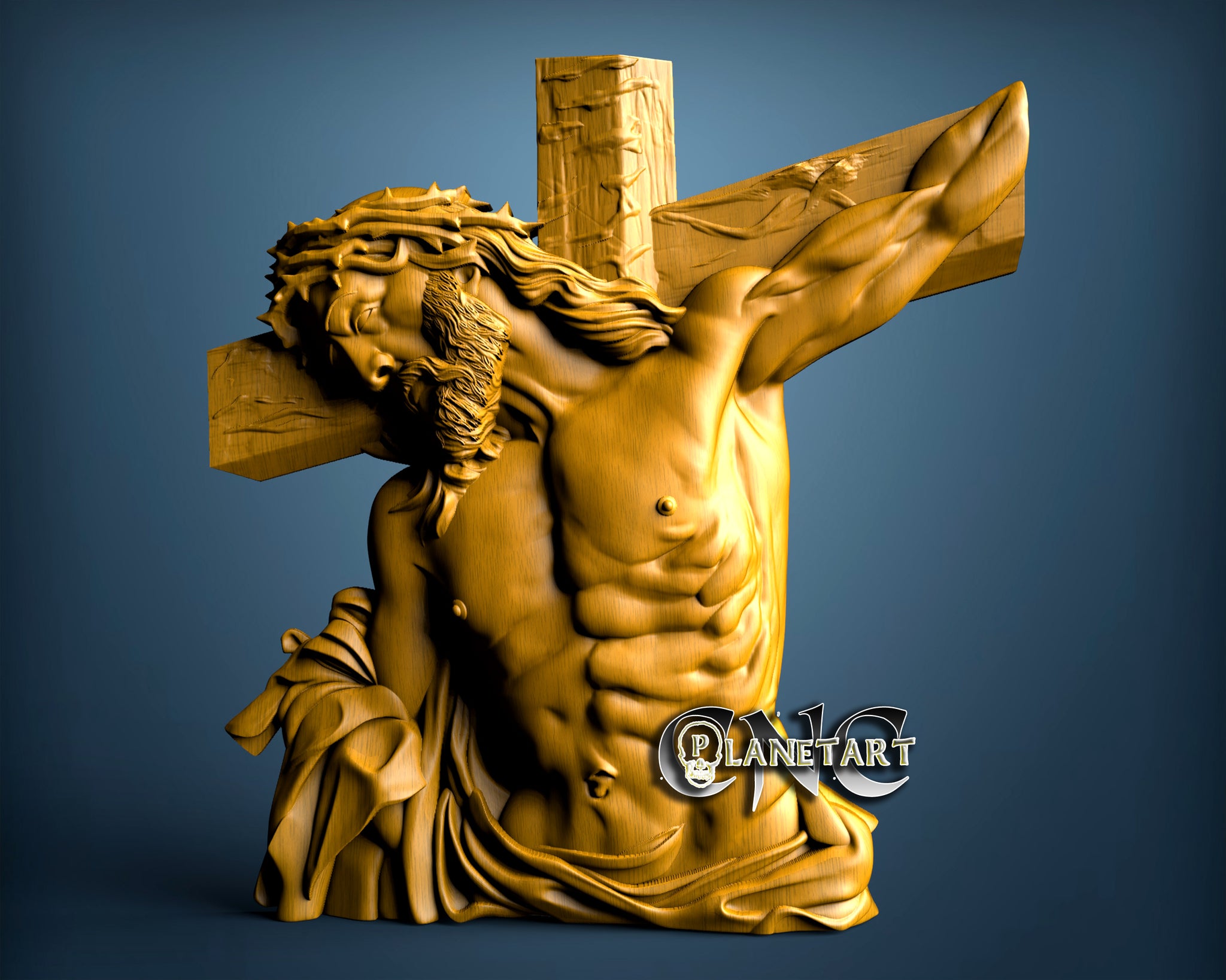 Jesus in Cross, 3D STL Model 11235 – Cnc Planet Art
