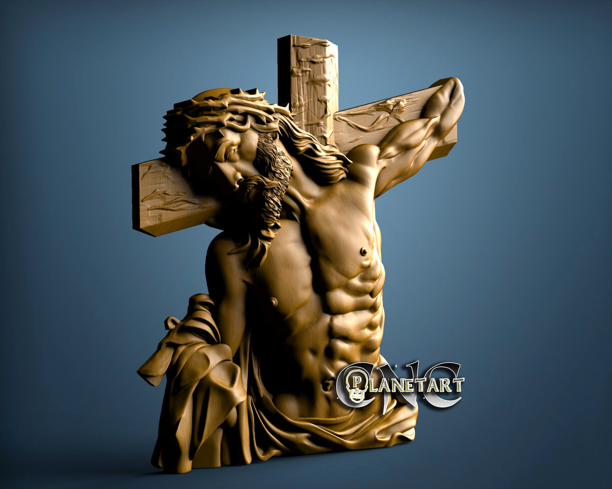 Jesus in Cross, 3D STL Model 11235 – Cnc Planet Art