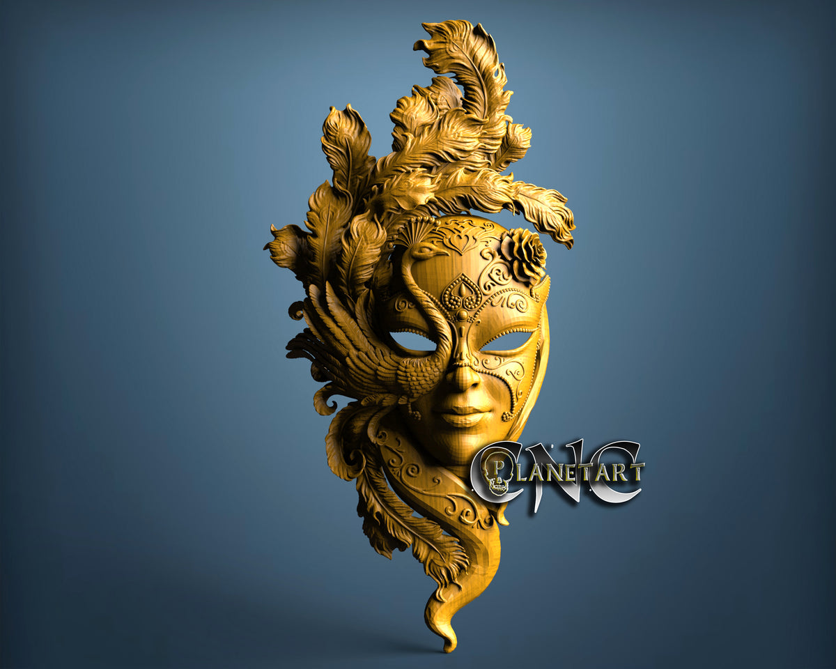 Venice Mask, 3D STL Model 11240 – Cnc Planet Art