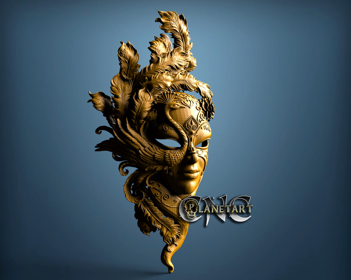 Venice Mask, 3D STL Model 11240 – Cnc Planet Art