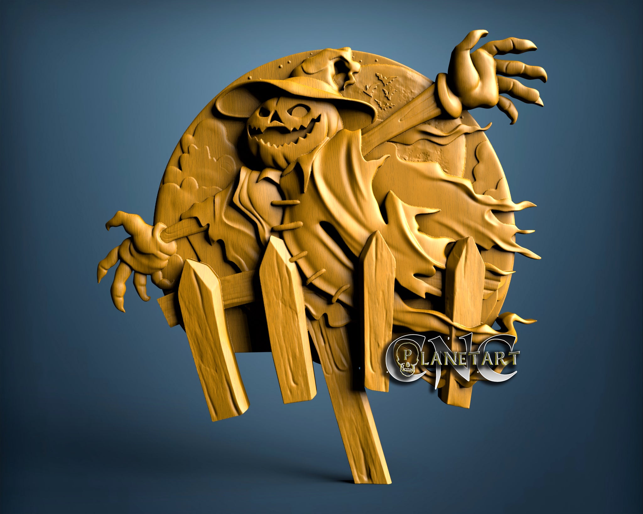 Halloween Scarecrow, 3D STL Model 11243 – Cnc Planet Art