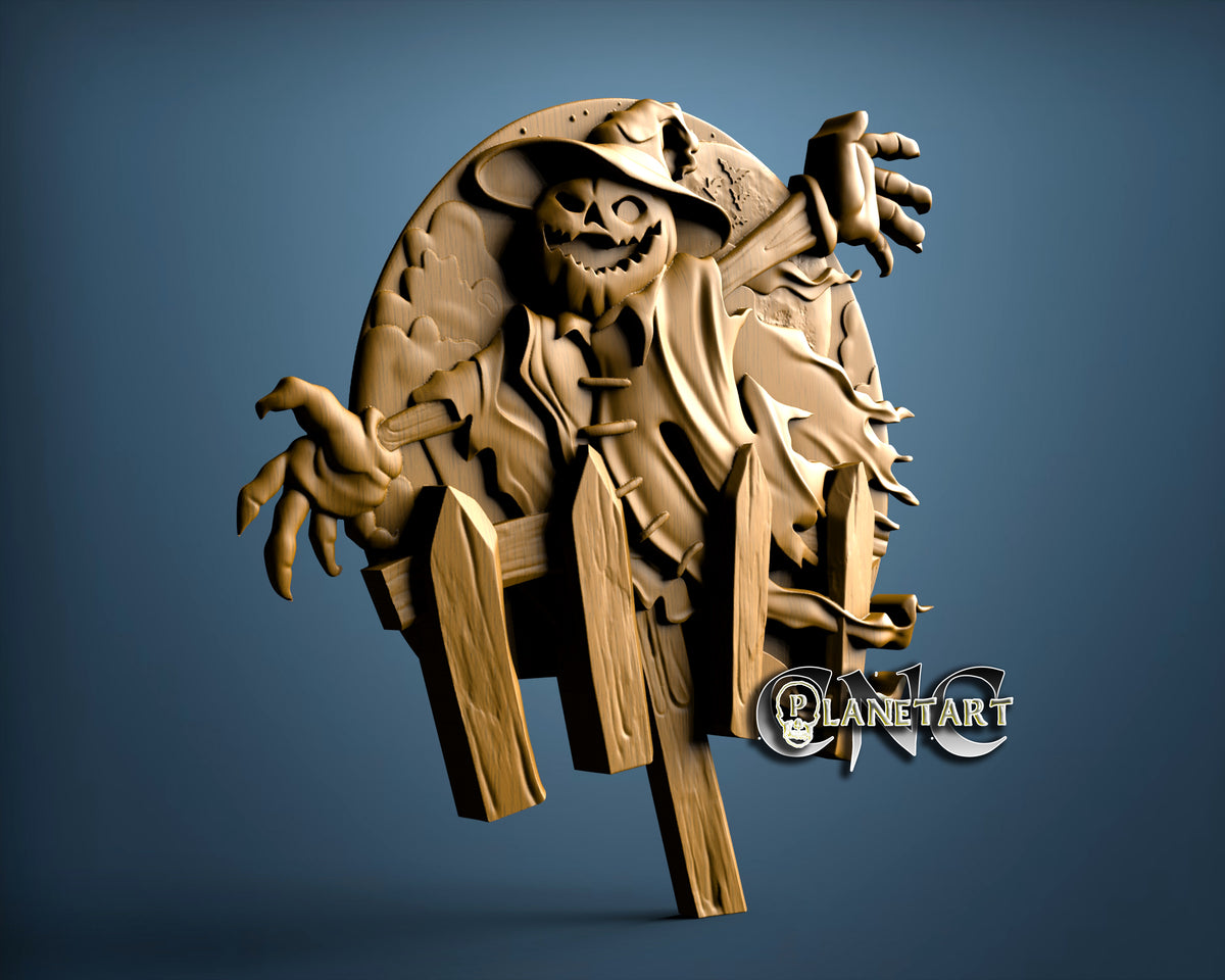 Halloween Scarecrow, 3D STL Model 11243 – Cnc Planet Art