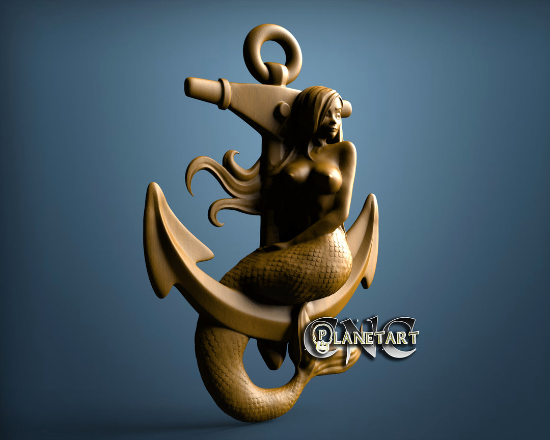 Mermaid, 3D STL Model 11276 – Cnc Planet Art