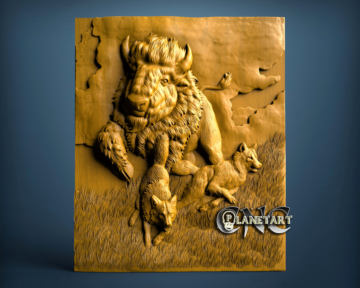 Buffalo, 3D STL Model 11284 – Cnc Planet Art
