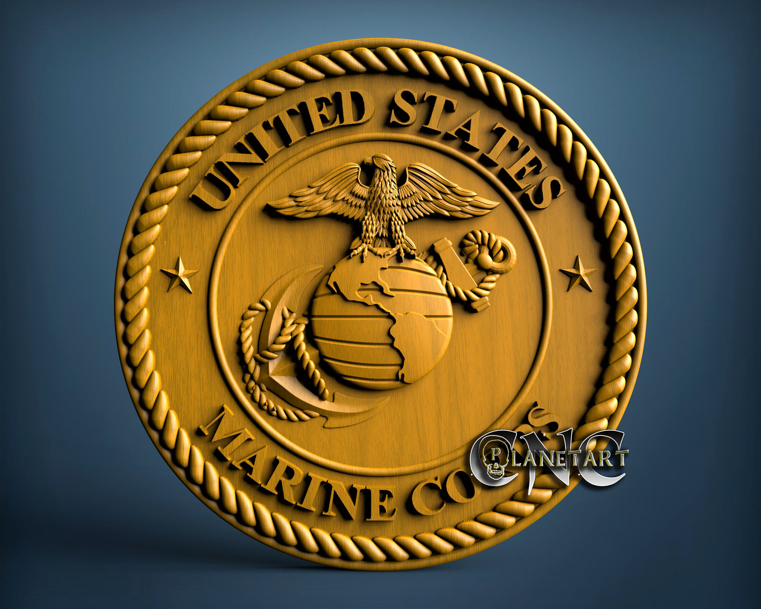Marine Corps Medallion, 3D STL Model 11350 – Cnc Planet Art