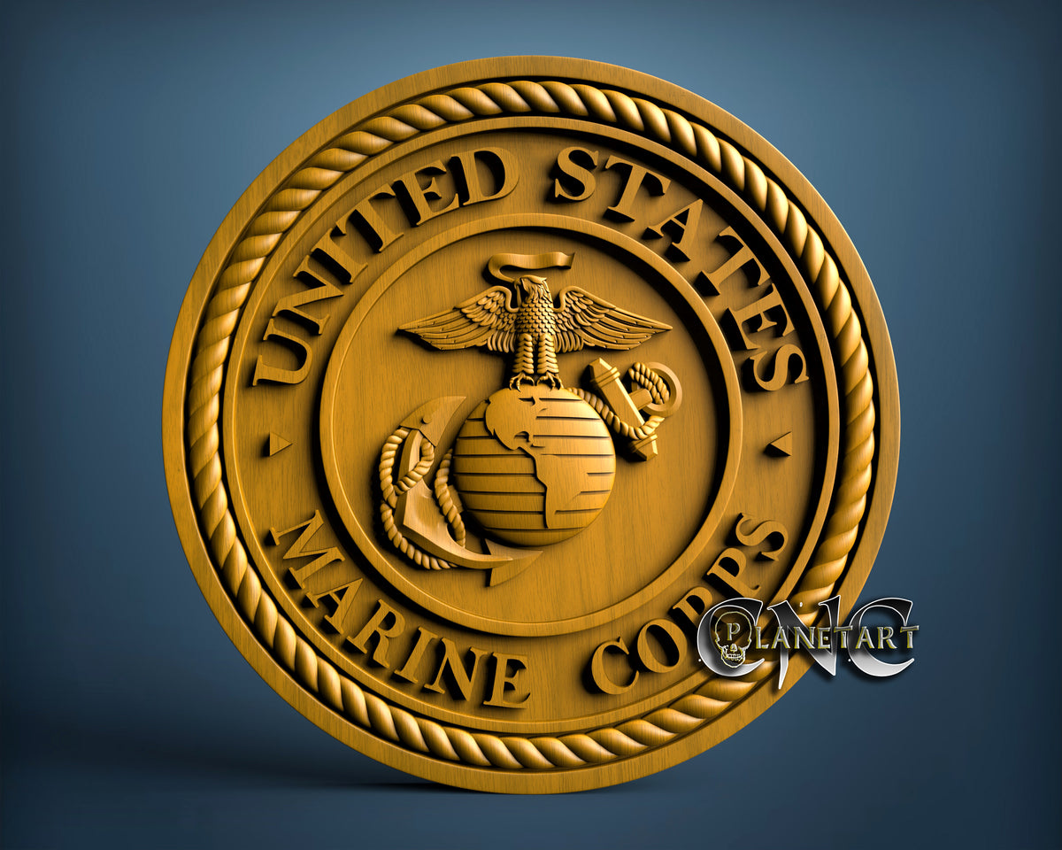 Marine Corps, 3D STL Model 11353 – Cnc Planet Art