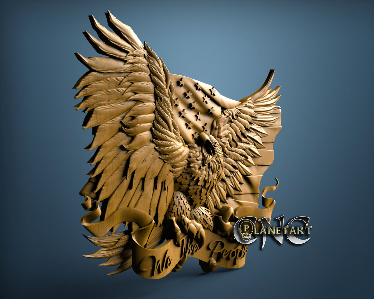 We the People USA Flag, 3D STL Model 11366 – Cnc Planet Art