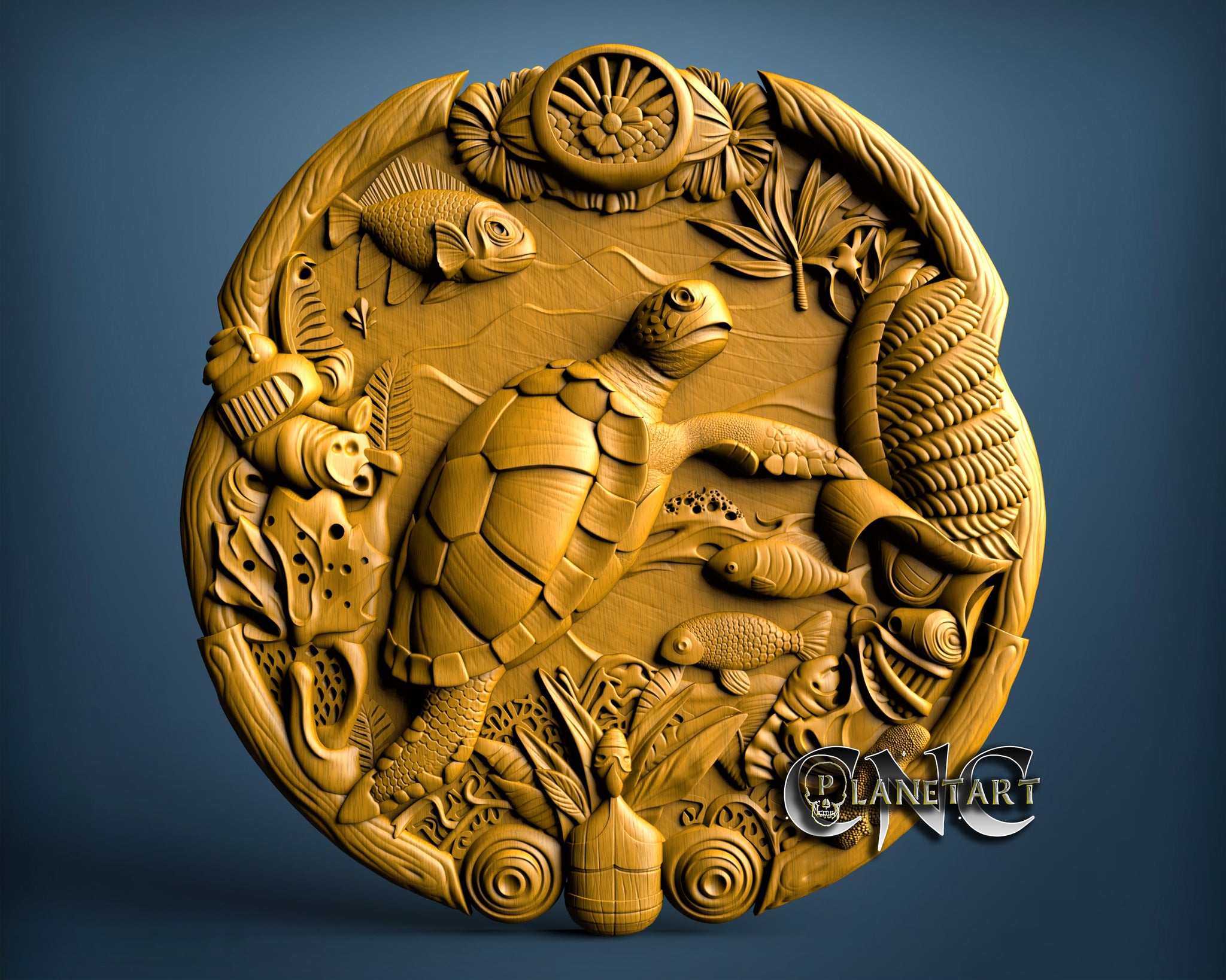 Turtle Sea Life, 3D STL Model 11369 – Cnc Planet Art
