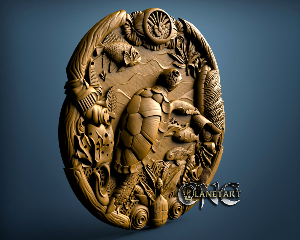 Turtle Sea Life, 3D STL Model 11369 – Cnc Planet Art