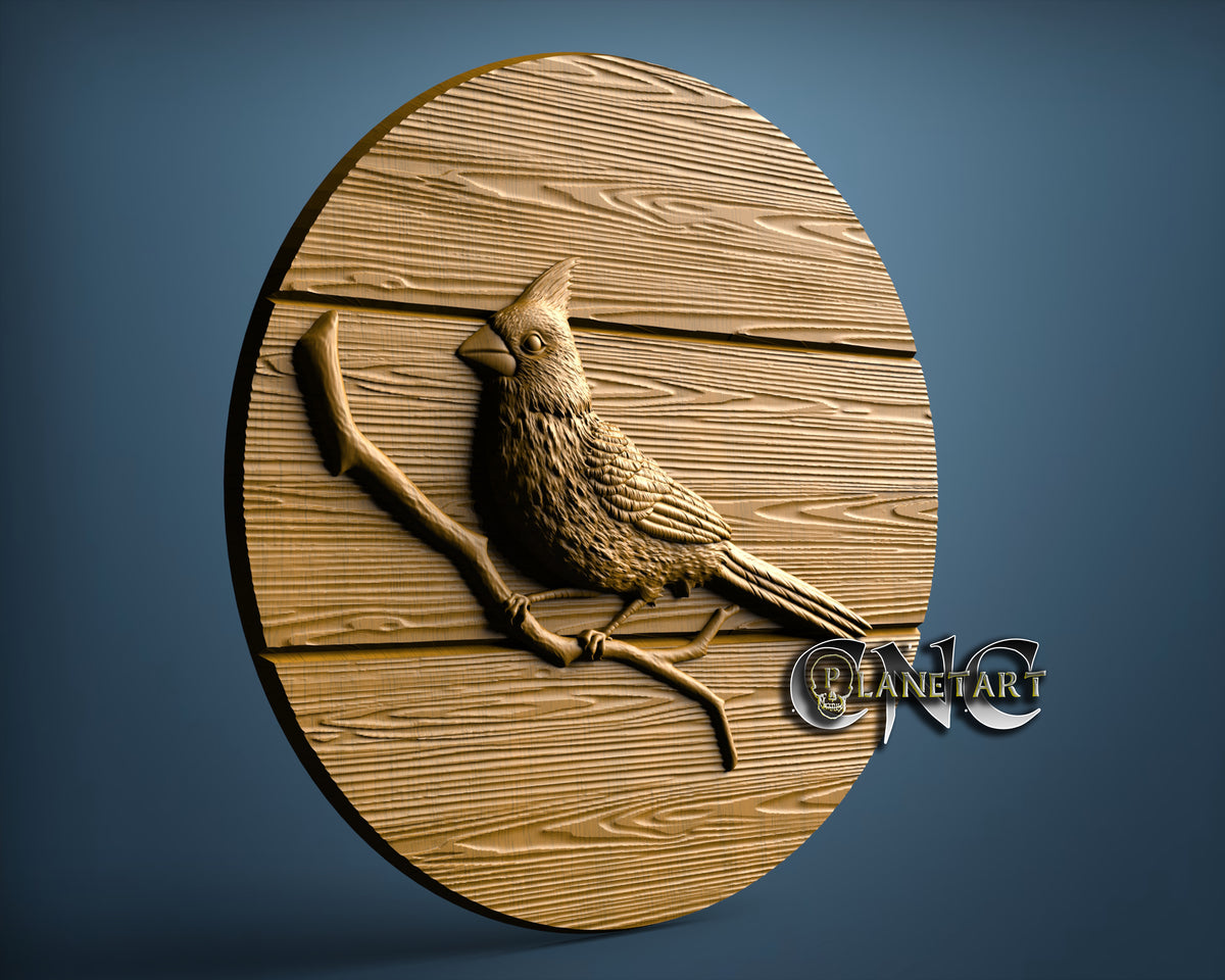 Cardinal Bird, 3D STL Model 11371 – Cnc Planet Art