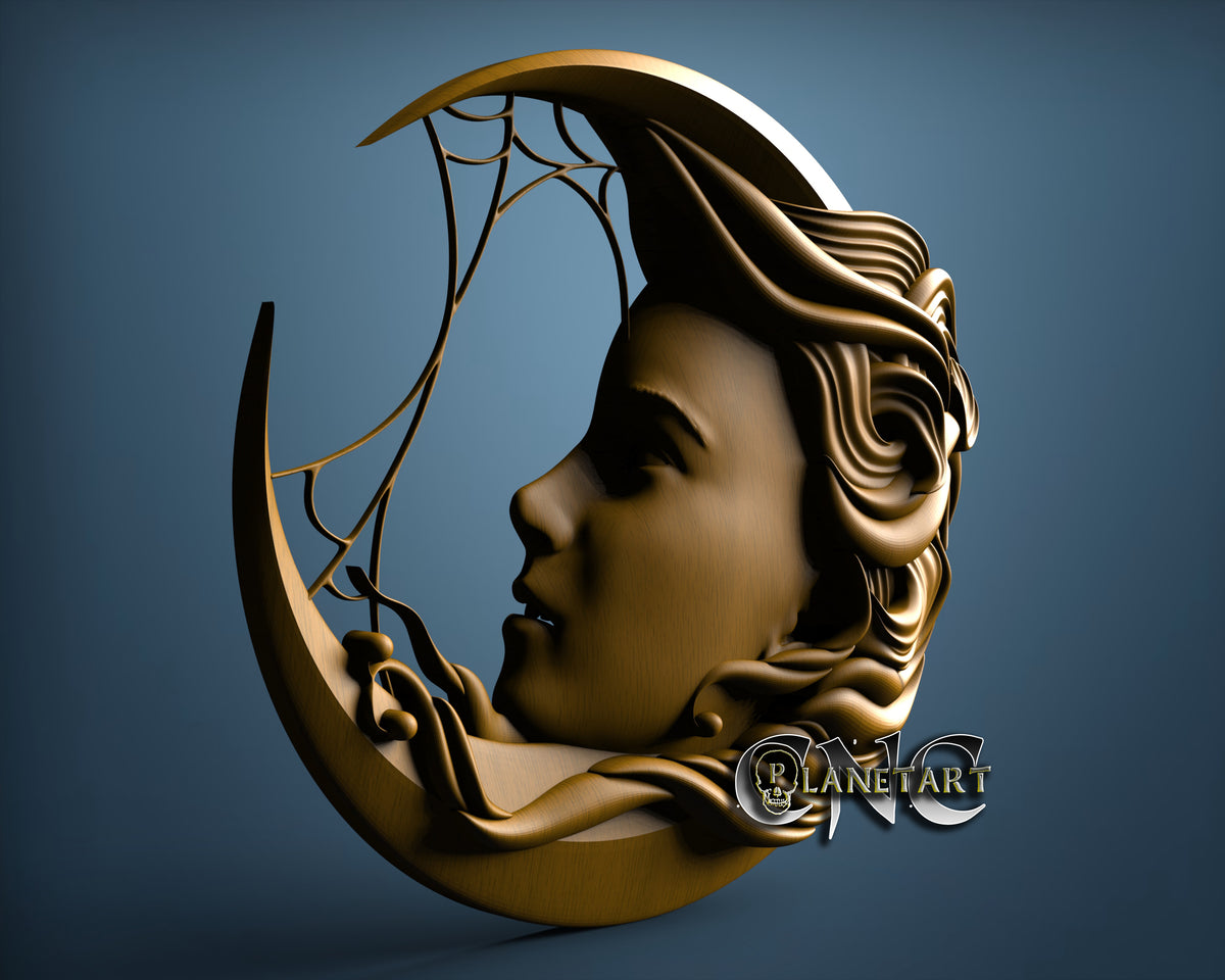 Moon, 3D STL Model 11377 – Cnc Planet Art
