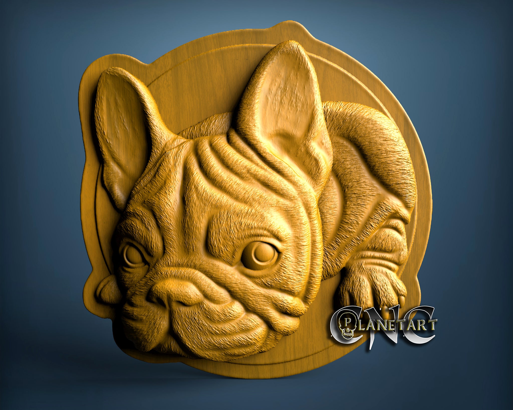 French Bull Dog, 3D STL Model 11382 – Cnc Planet Art French Bull Dog, 3D STL Model 11382 – Cnc Planet Art