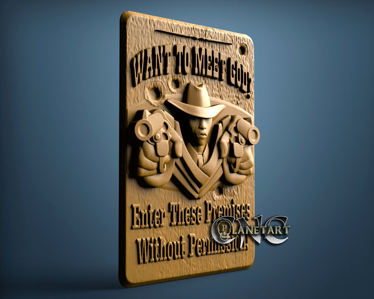 Warning Sign, 3D STL Model 11395 – Cnc Planet Art