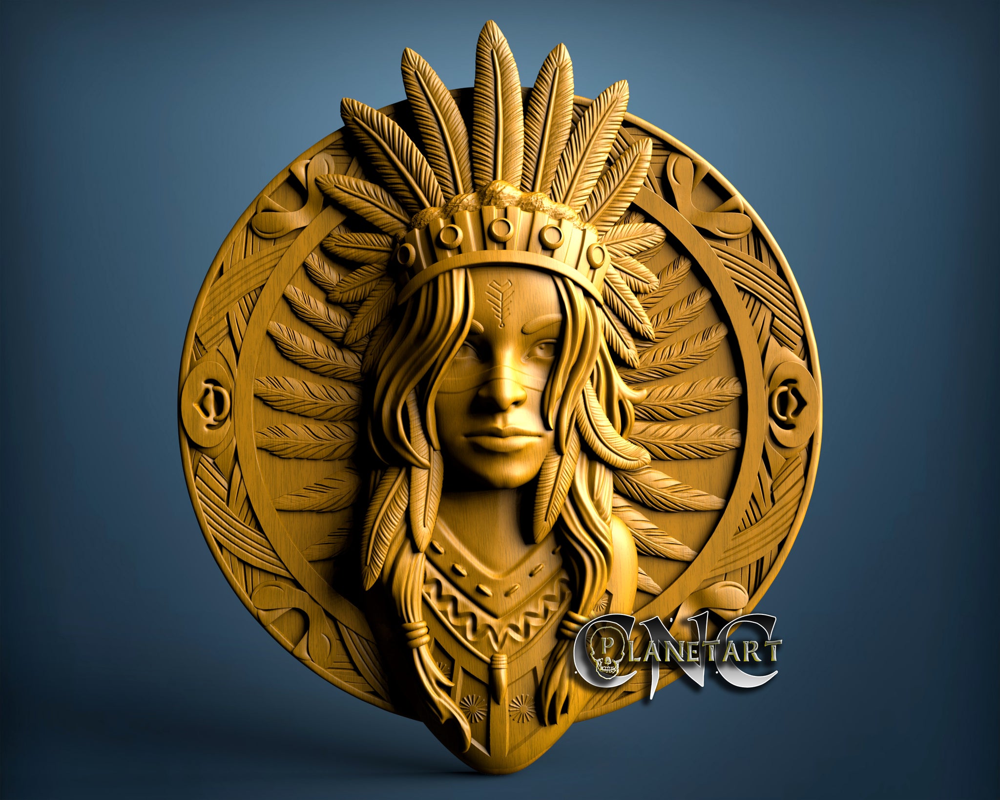 Indian Girl V2, 3D STL Model 11402 – Cnc Planet Art