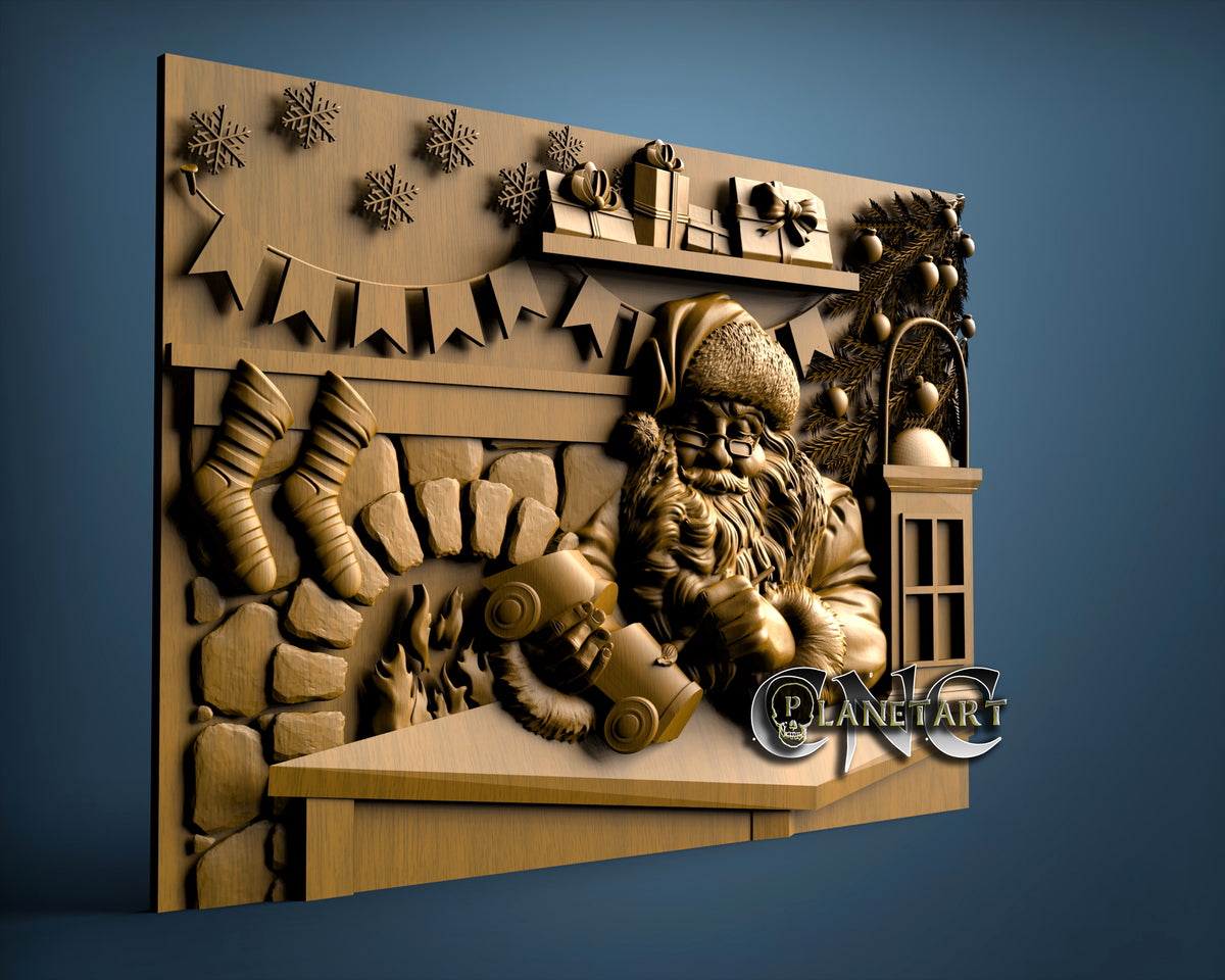 Santa making the Toys, 3D STL Model 11409 – Cnc Planet Art