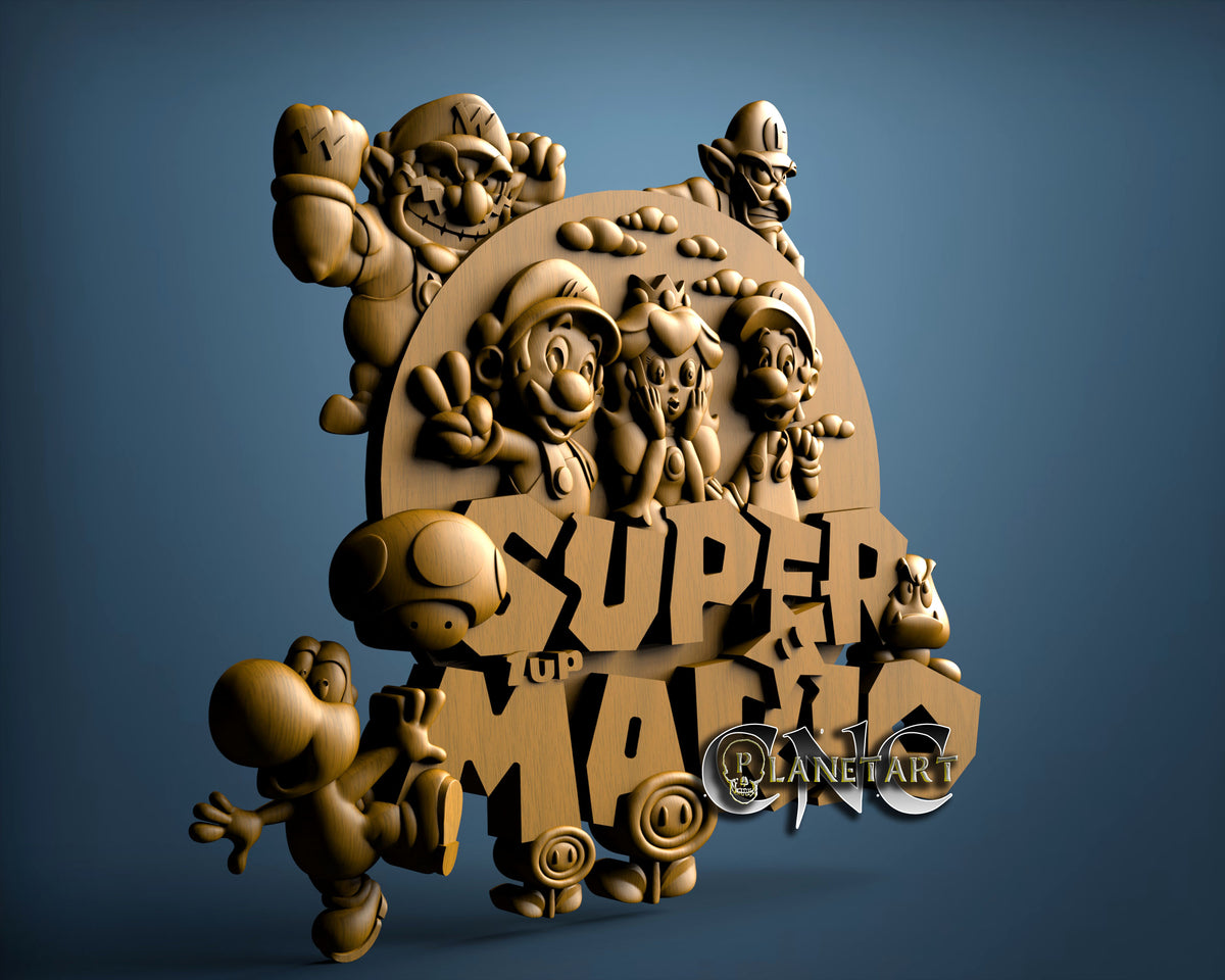 Super Mario, 3D STL Model 11426 – Cnc Planet Art