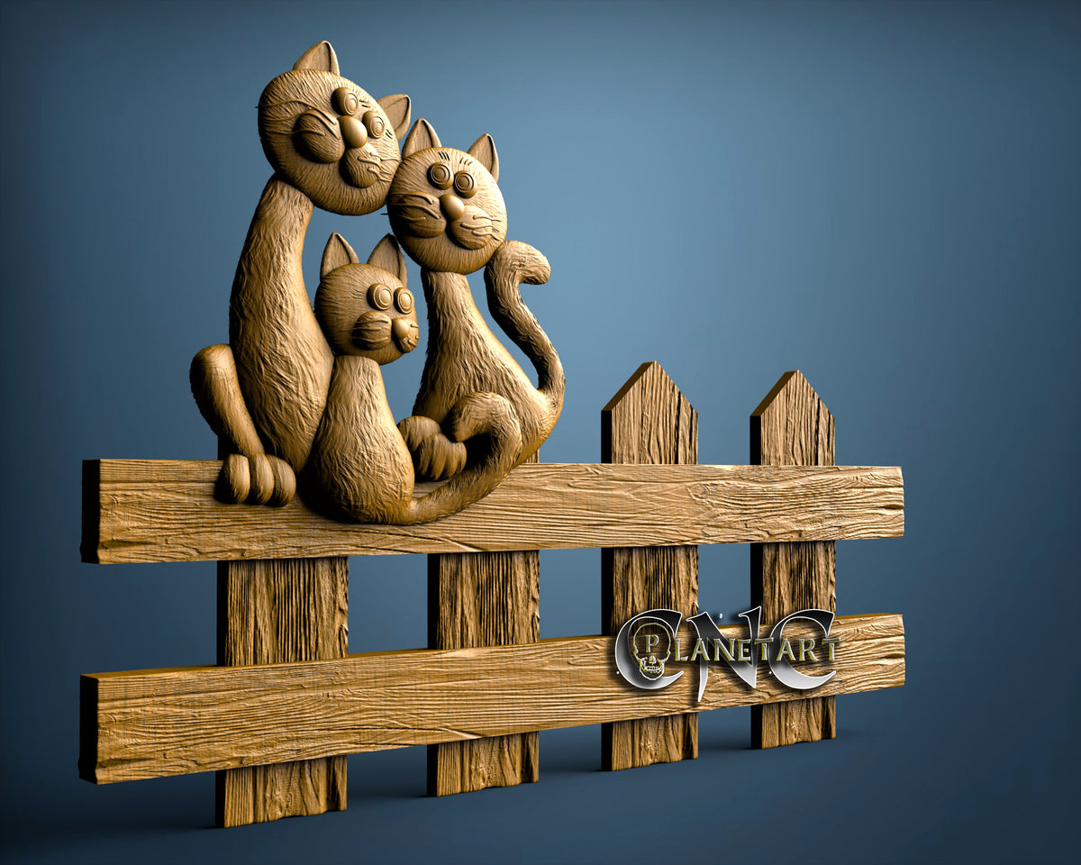 Cats, 3D STL Model 11427 – Cnc Planet Art