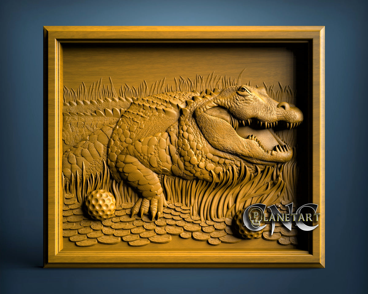Alligator, 3D STL Model 11451 – Cnc Planet Art