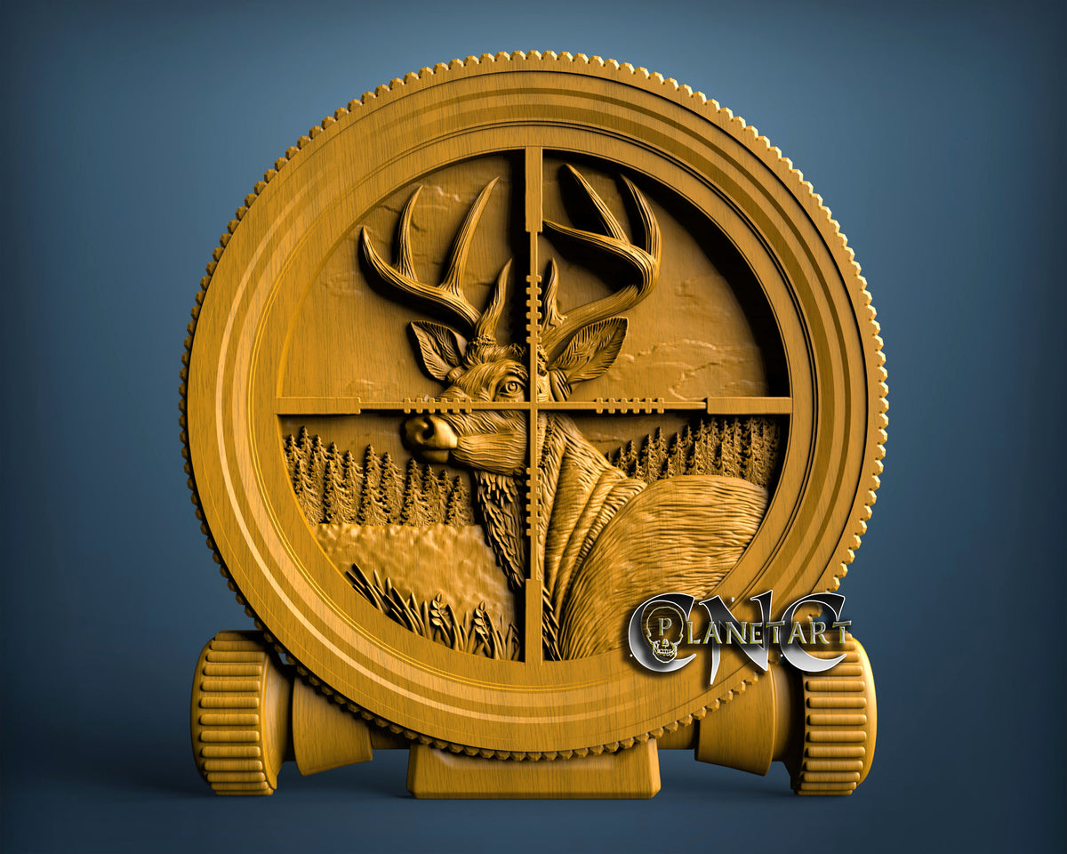 Hunting Deer, 3D STL Model 11452 – Cnc Planet Art