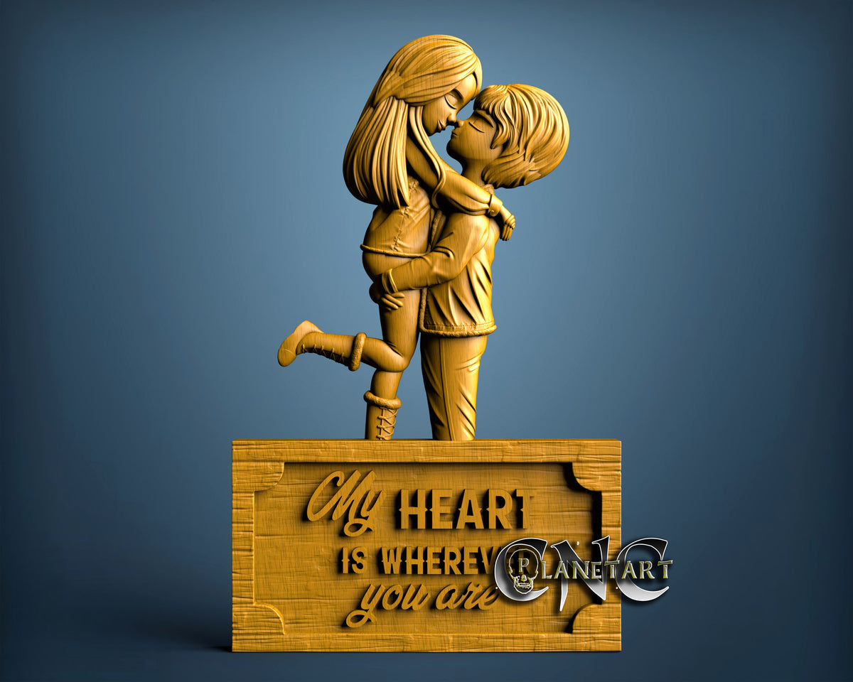 Couple in Love, 3D STL Model 11475 – Cnc Planet Art
