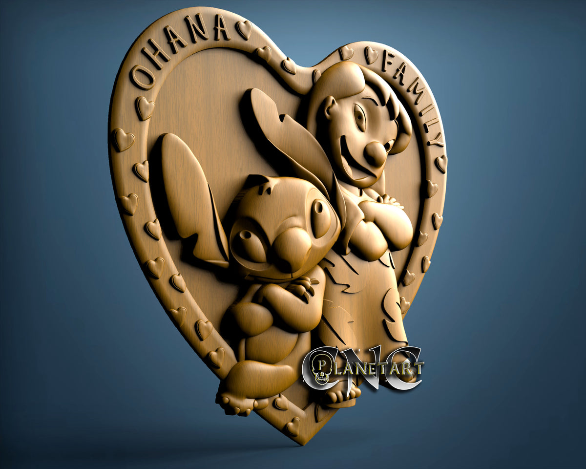 Lilo and Stich, 3D STL Model 11496 – Cnc Planet Art