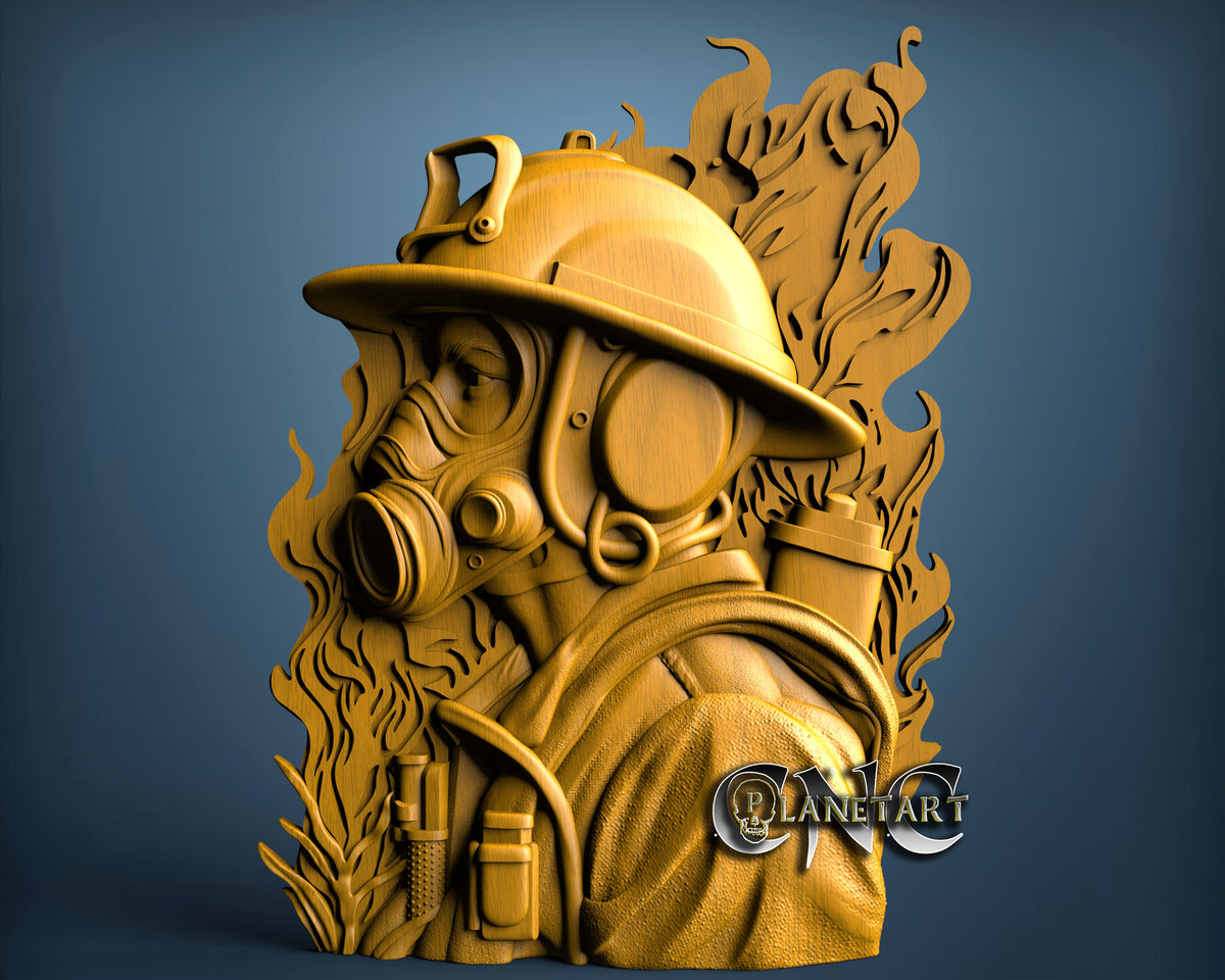 Firefighter, 3D STL Model 11505 – Cnc Planet Art