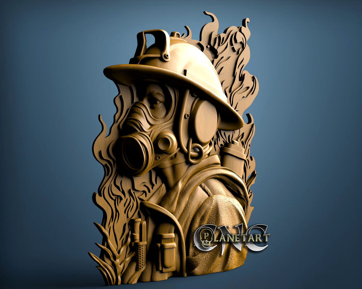 Firefighter, 3D STL Model 11505 – Cnc Planet Art