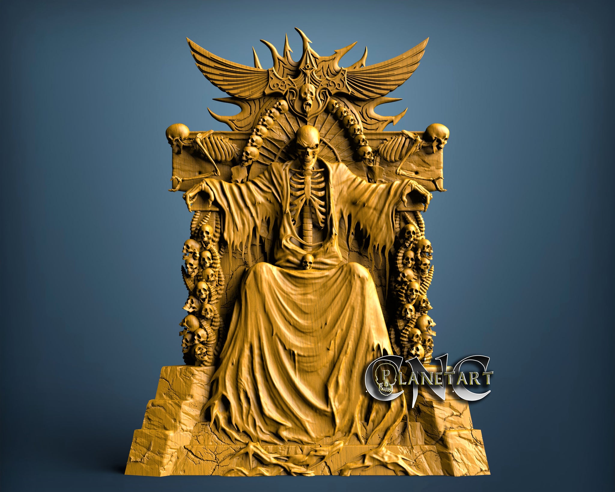 Skull Throne, 3D STL Model 11536 – Cnc Planet Art