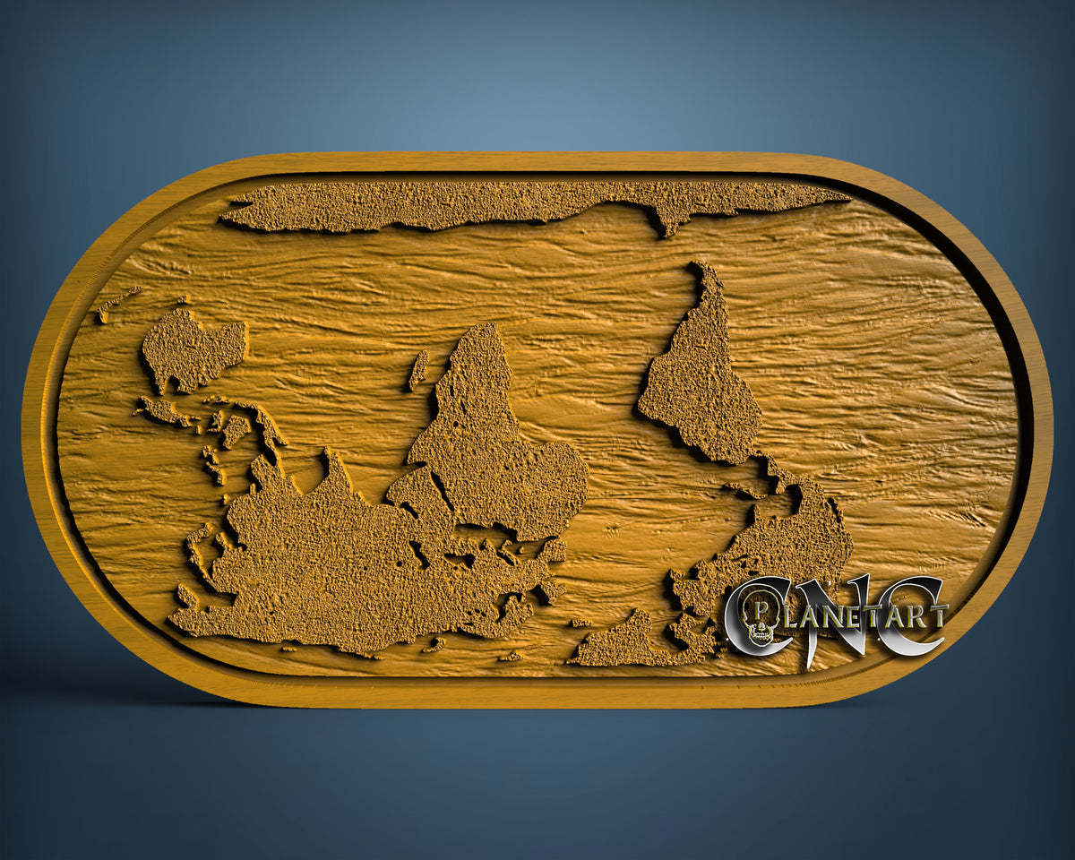 World Map, 3D STL Model 11573 – Cnc Planet Art
