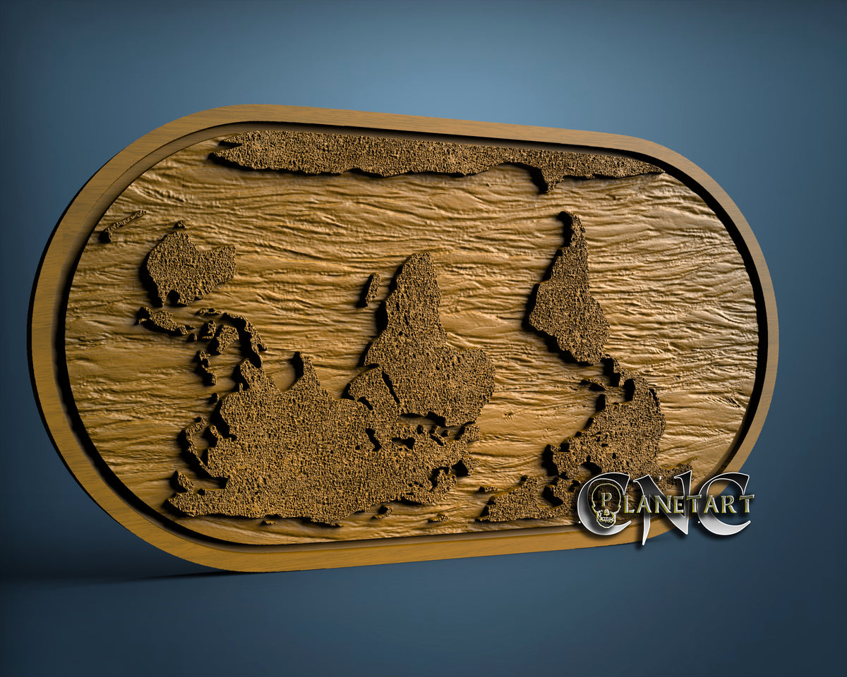 World Map, 3D STL Model 11573 – Cnc Planet Art