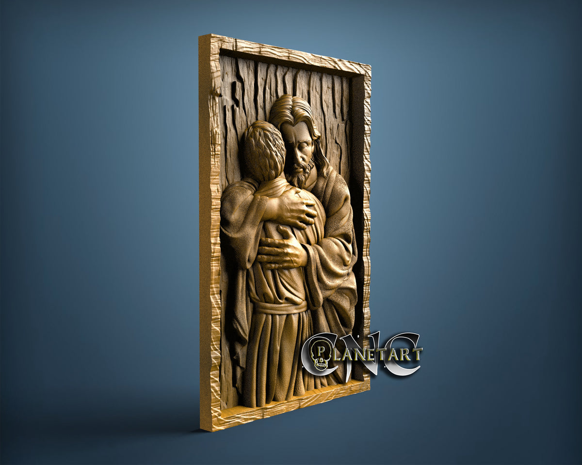 Jesus Hug, 3D STL Model 11844 – Cnc Planet Art