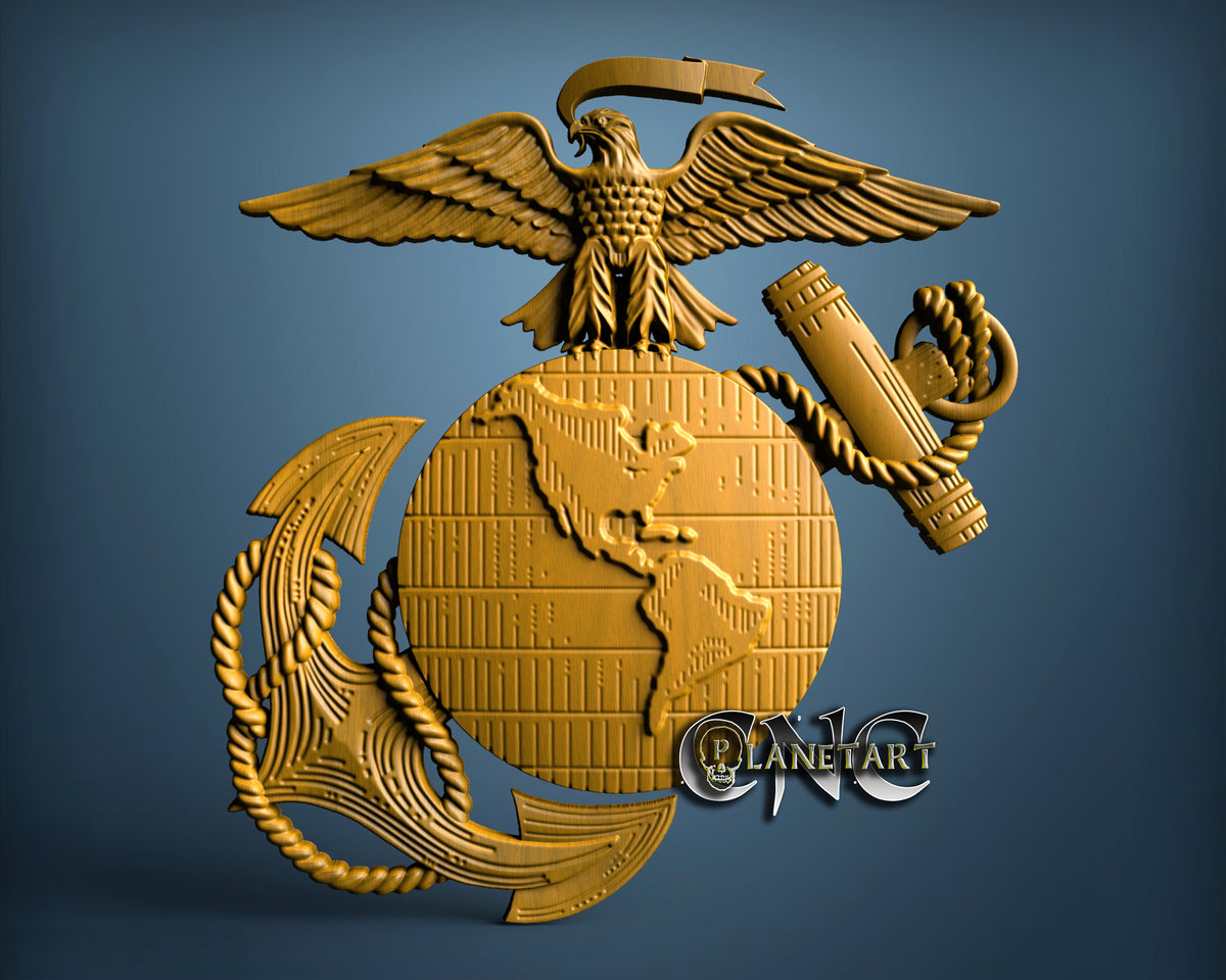 United States Marine Corps, 3D STL Model 15060 – Cnc Planet Art