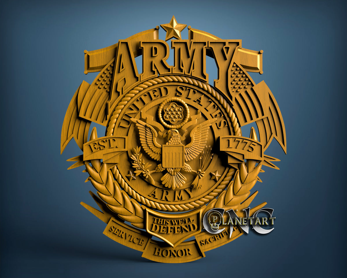 USA Army, 3D STL Model 15062 – Cnc Planet Art
