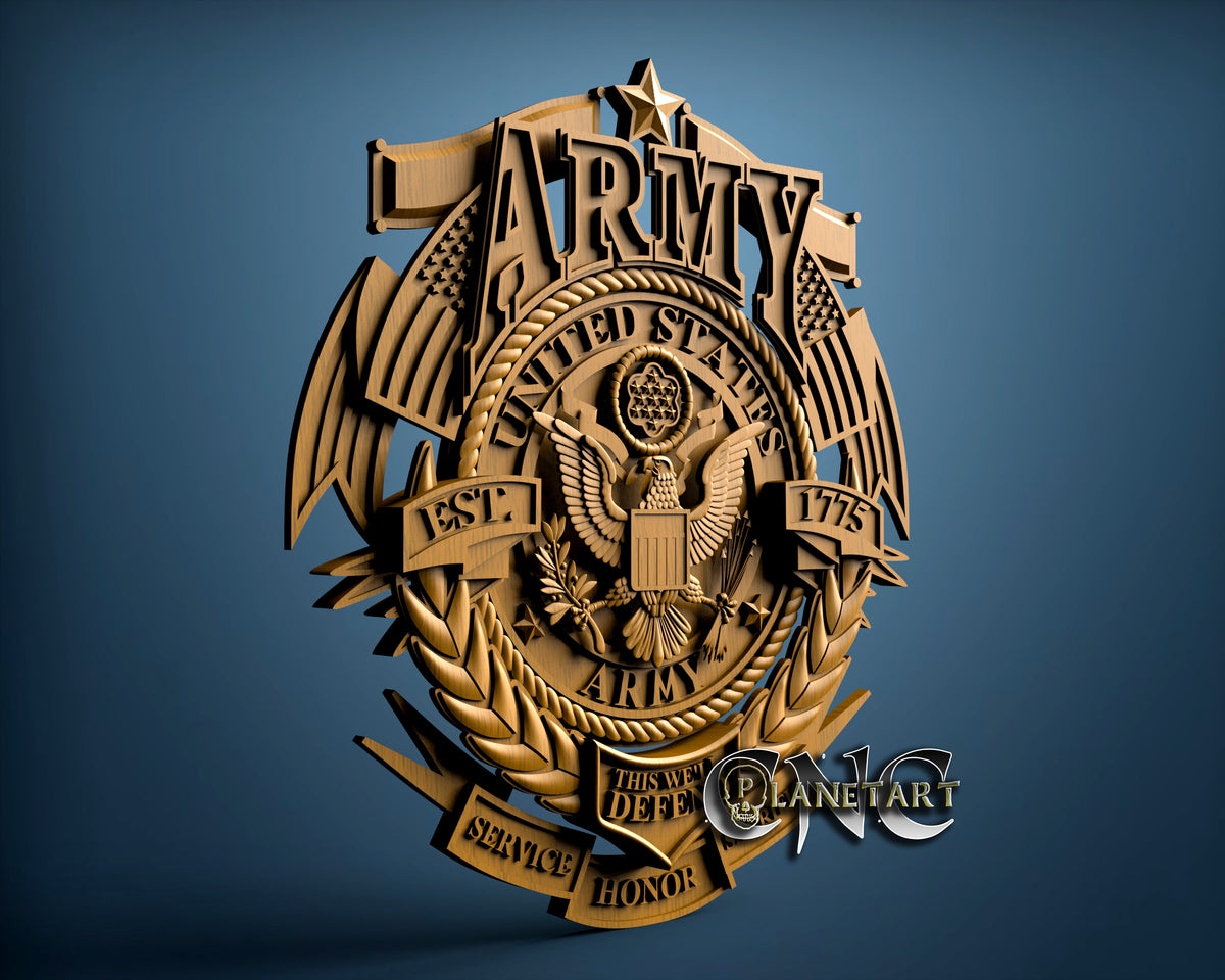 USA Army, 3D STL Model 15062 – Cnc Planet Art