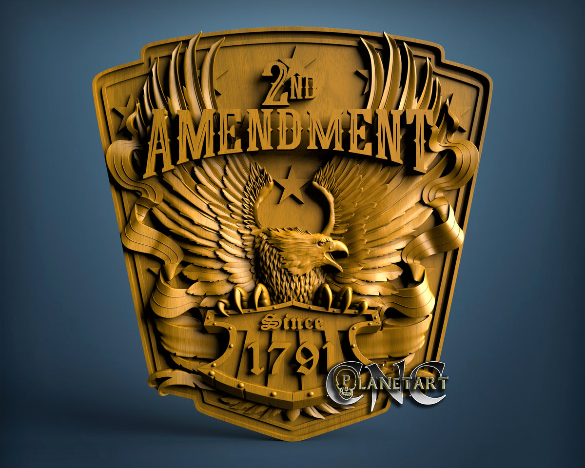 2ND Amendment, 3D STL Model 15068 – Cnc Planet Art