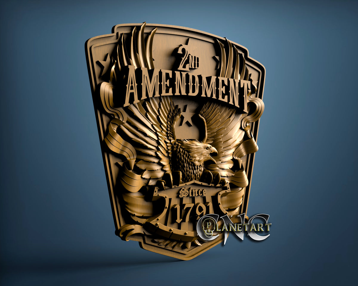 2ND Amendment, 3D STL Model 15068 – Cnc Planet Art