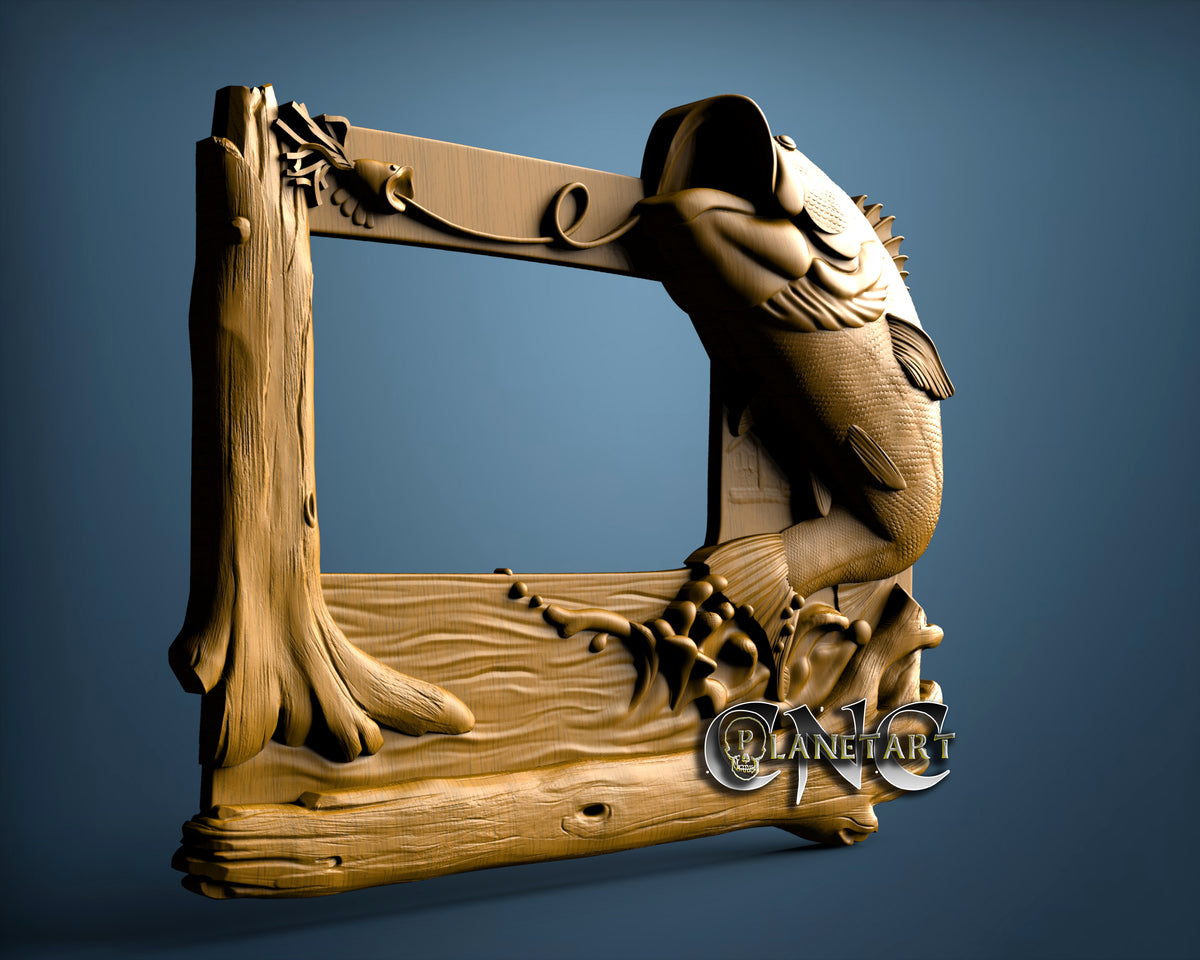 Fisherman Frame, 3D STL Model 15081 – Cnc Planet Art