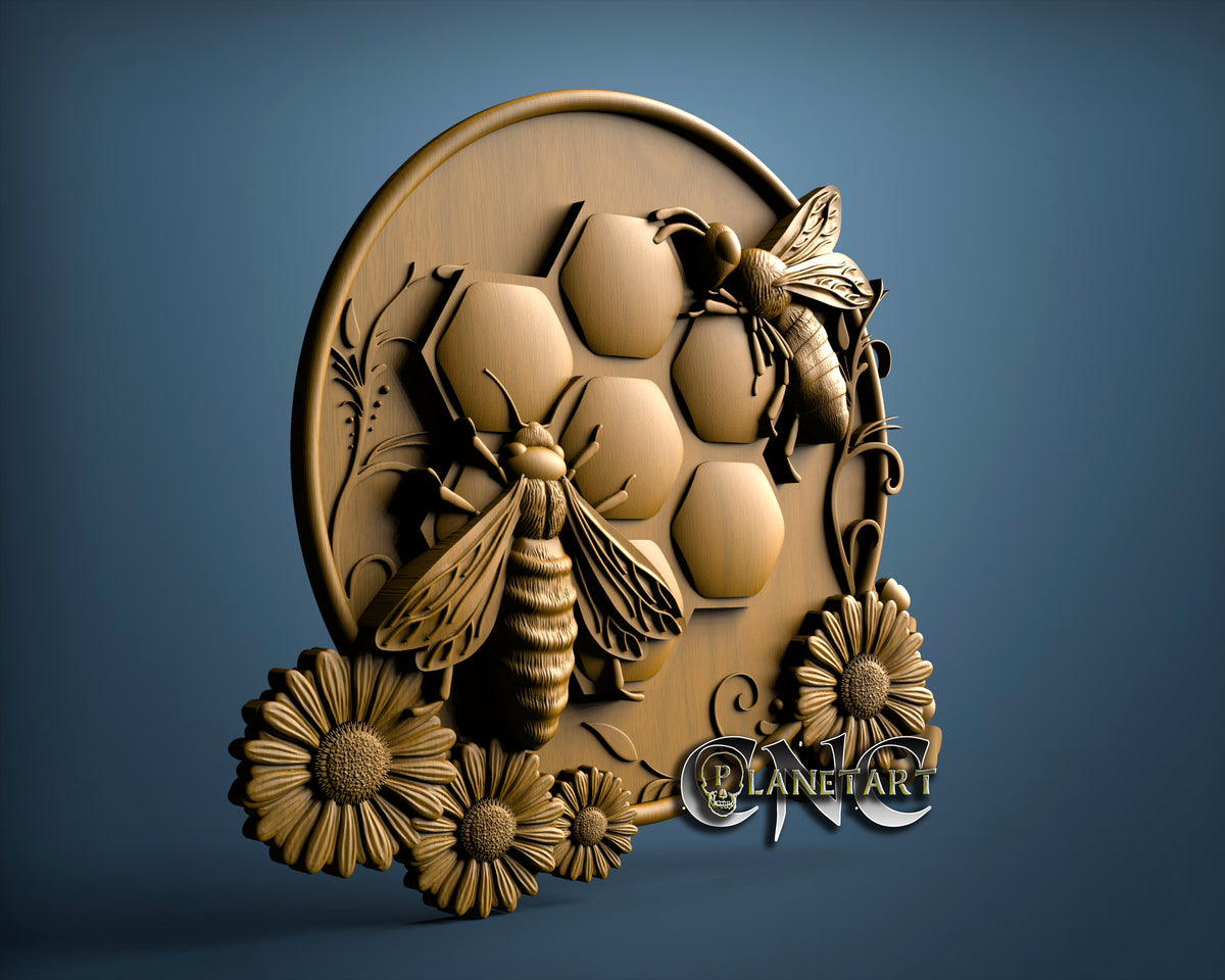Bees, 3D STL Model 15182 – Cnc Planet Art