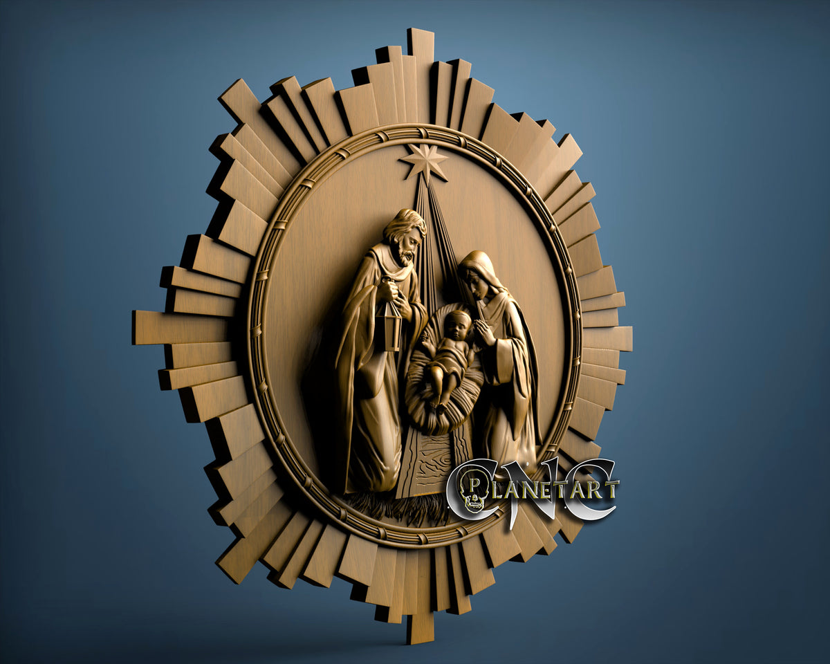 Birth of Jesus, 3D STL Model 7070 – Cnc Planet Art