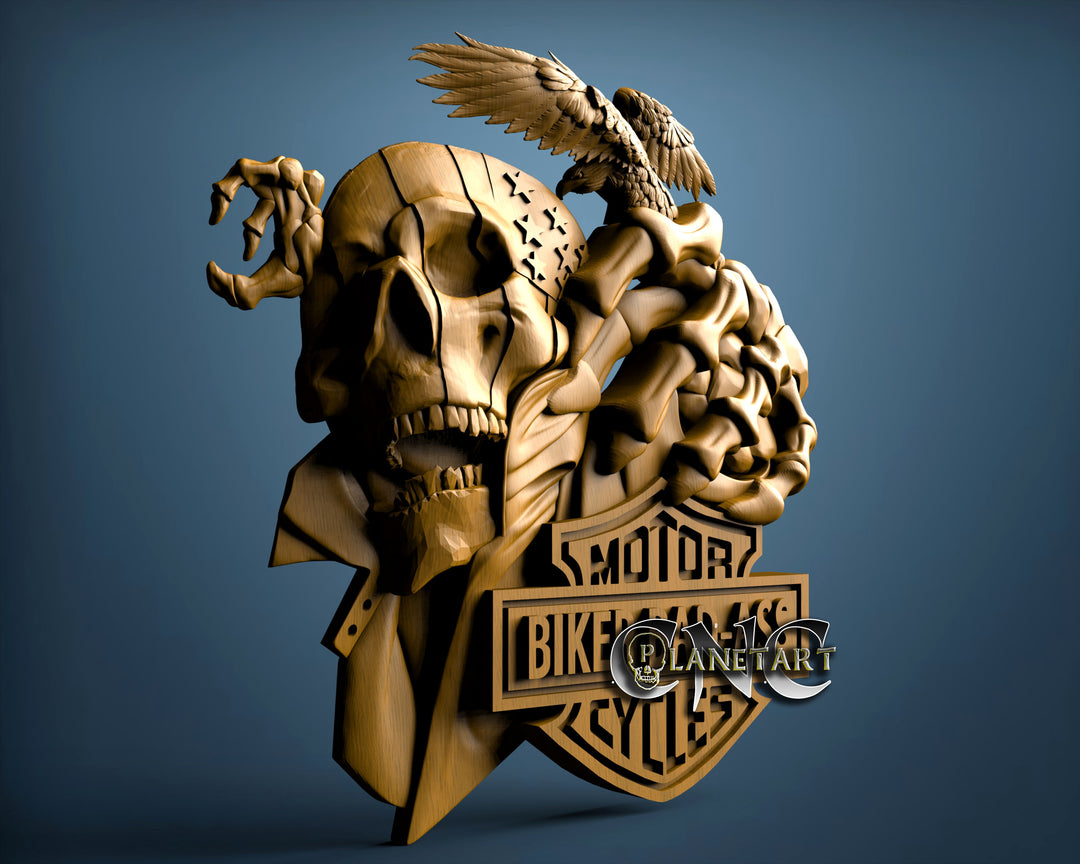 Biker Bad Ass, 3D STL Model 9929 – Cnc Planet Art