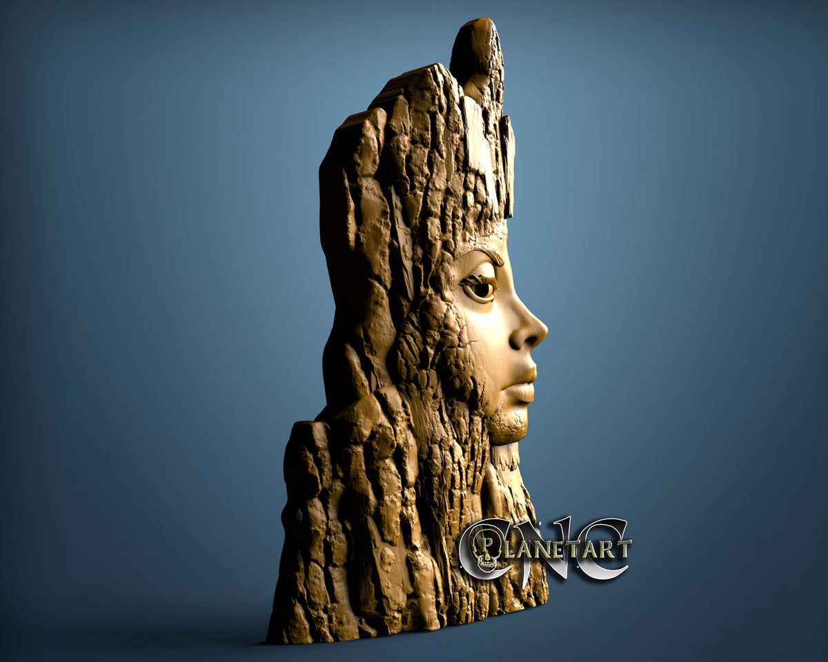 Wood Women Spirit, 3D STL Model 7099 – Cnc Planet Art