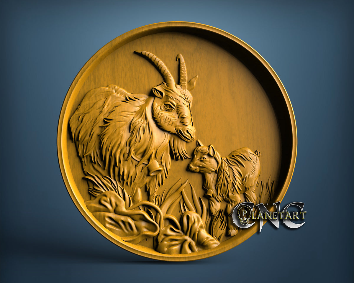 Goat, 3D STL Model 0963 – Cnc Planet Art
