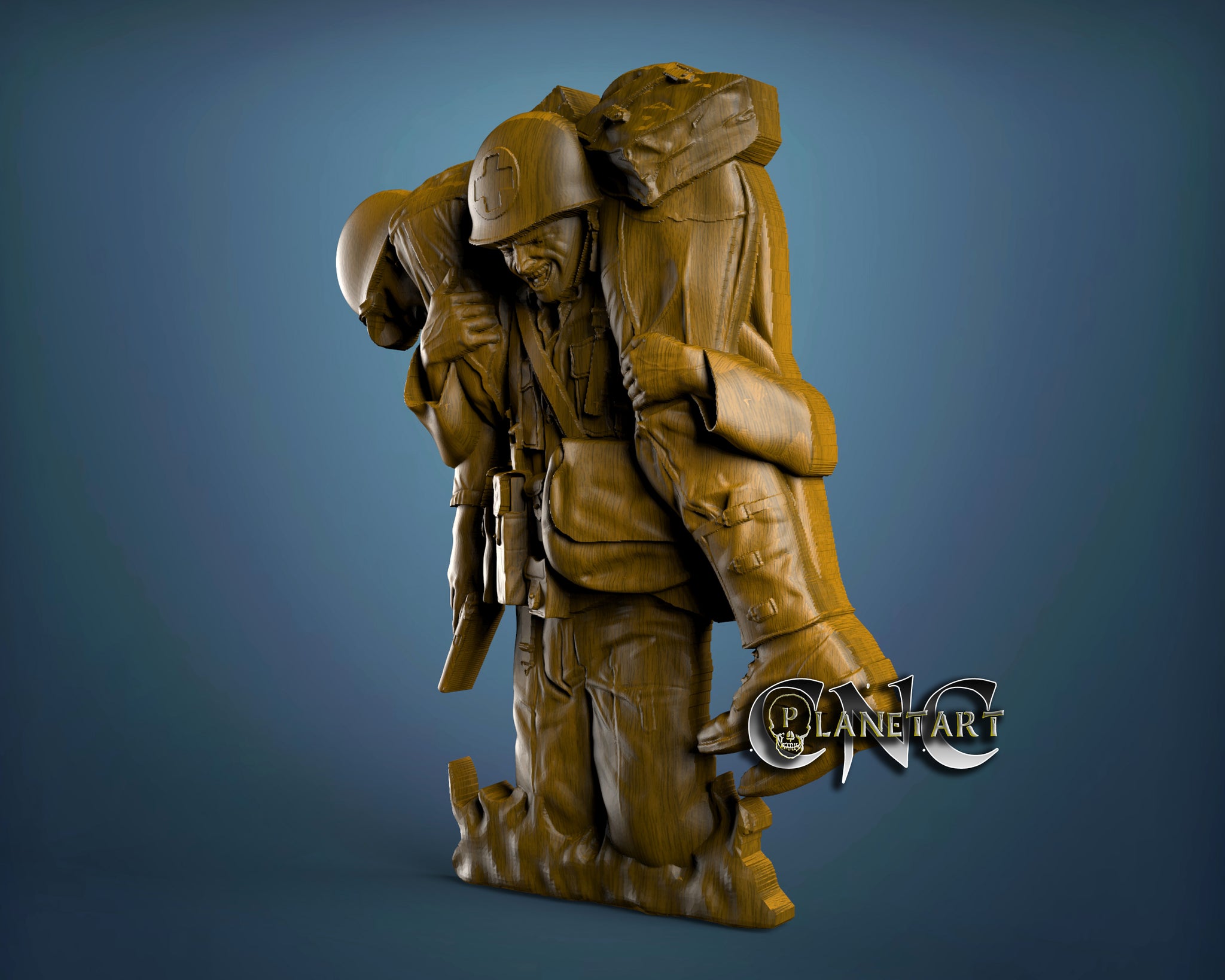 Wounded, 3D STL Model 10004 – Cnc Planet Art